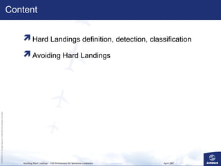 Hard landing aircraft technics airlines amd | PPT