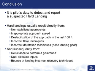 Hard landing aircraft technics airlines amd | PPT