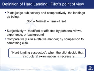 Hard landing aircraft technics airlines amd | PPT