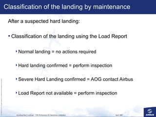 Hard landing aircraft technics airlines amd | PPT