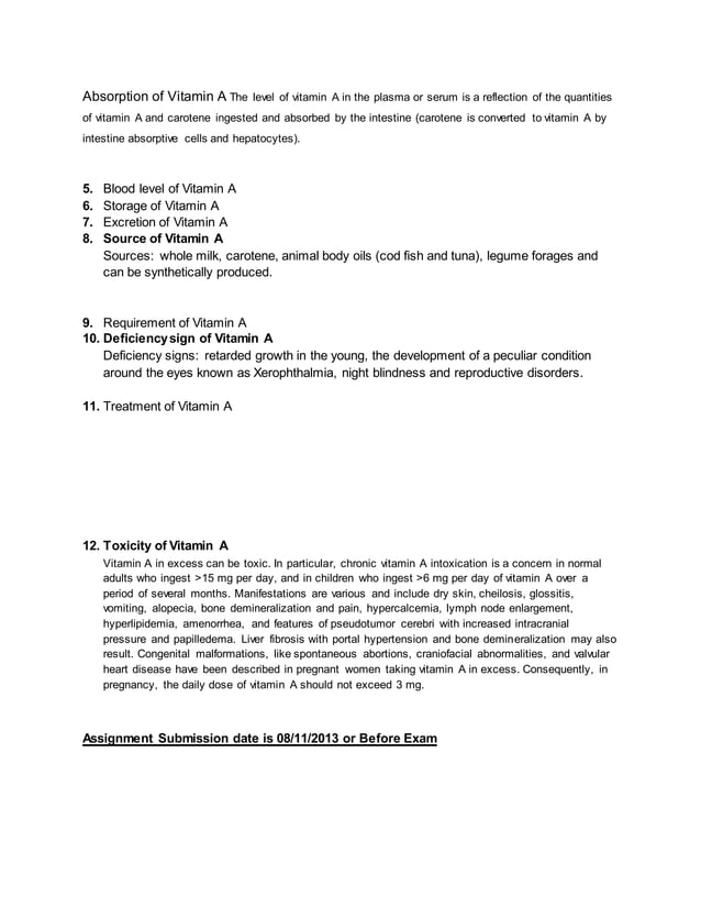 Vitamin A_ Assignment | DOCX