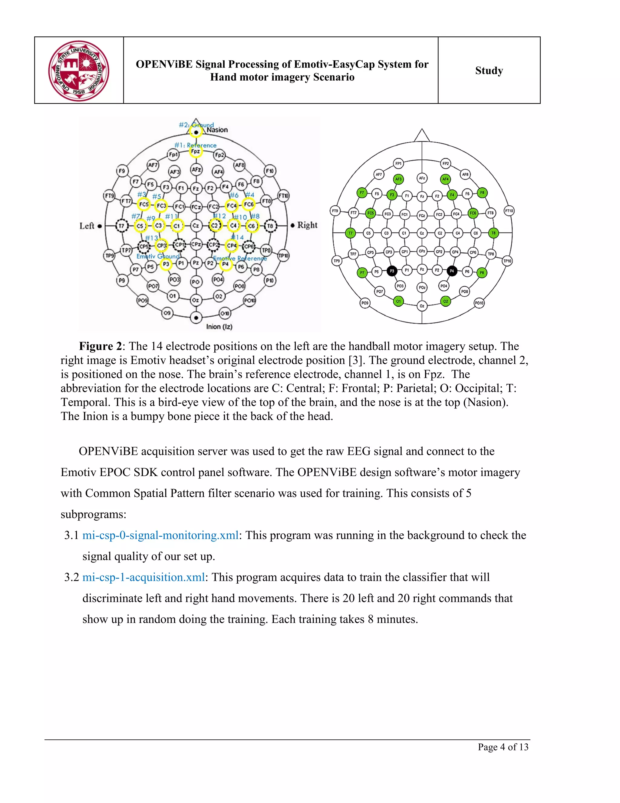 Smart wheelchair - Emotiv-EasyCap-OPENViBE - Final Report - 6-14-16 | PDF