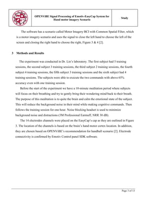 Smart wheelchair - Emotiv-EasyCap-OPENViBE - Final Report - 6-14-16 | PDF