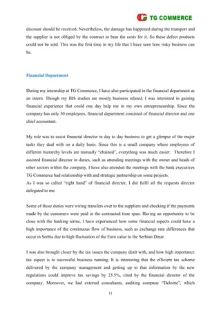 Internship report TG commerce | PDF