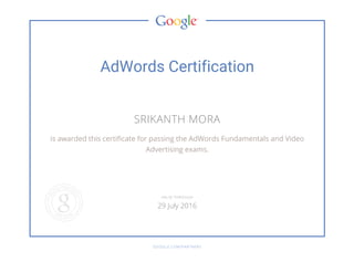 Google Partners - Certification1 | PPT