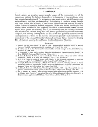 Secured channel condition estimation algorithm to remove attacks in mobile ADHOC networks | PDF