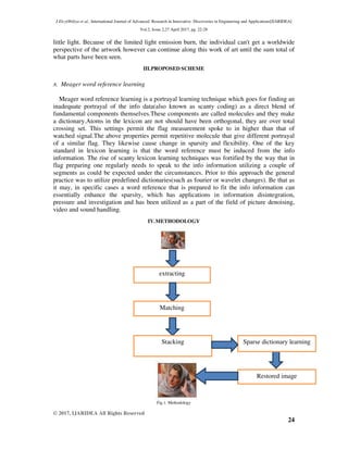 Highly Adaptive Image Restoration In Compressive Sensing Applications Using Sparse Dictionary ...