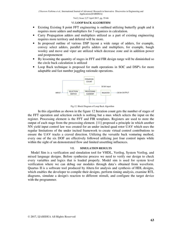 An Efficient Dsp Architecture Design In Fpga Using Loop Back Algorithm Pdf