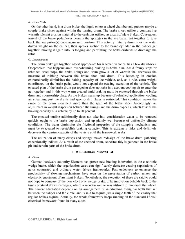 Design And Fabrication Of Wedge Braking System | PDF | Performance Cars ...