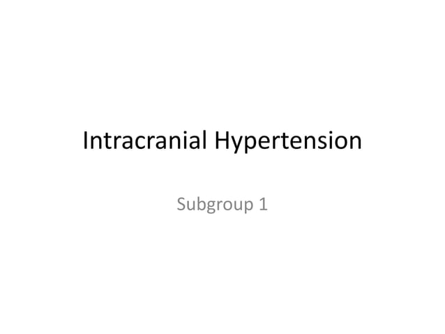 Increased Intracranial Pressure | PPT