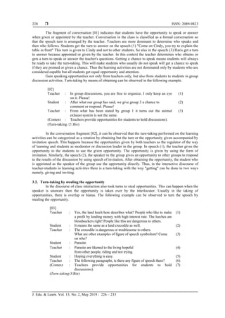 The turn-taking mechanism in classroom interactions of public high ...