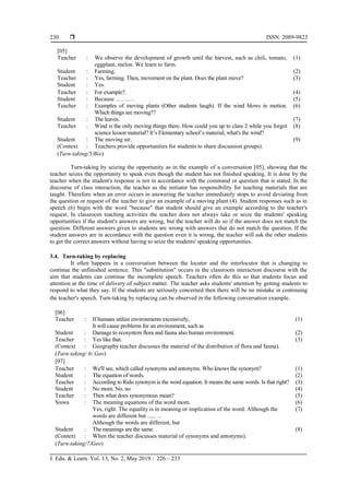 The turn-taking mechanism in classroom interactions of public high ...