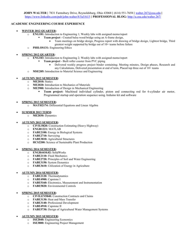 Engineering Course Outline | PDF