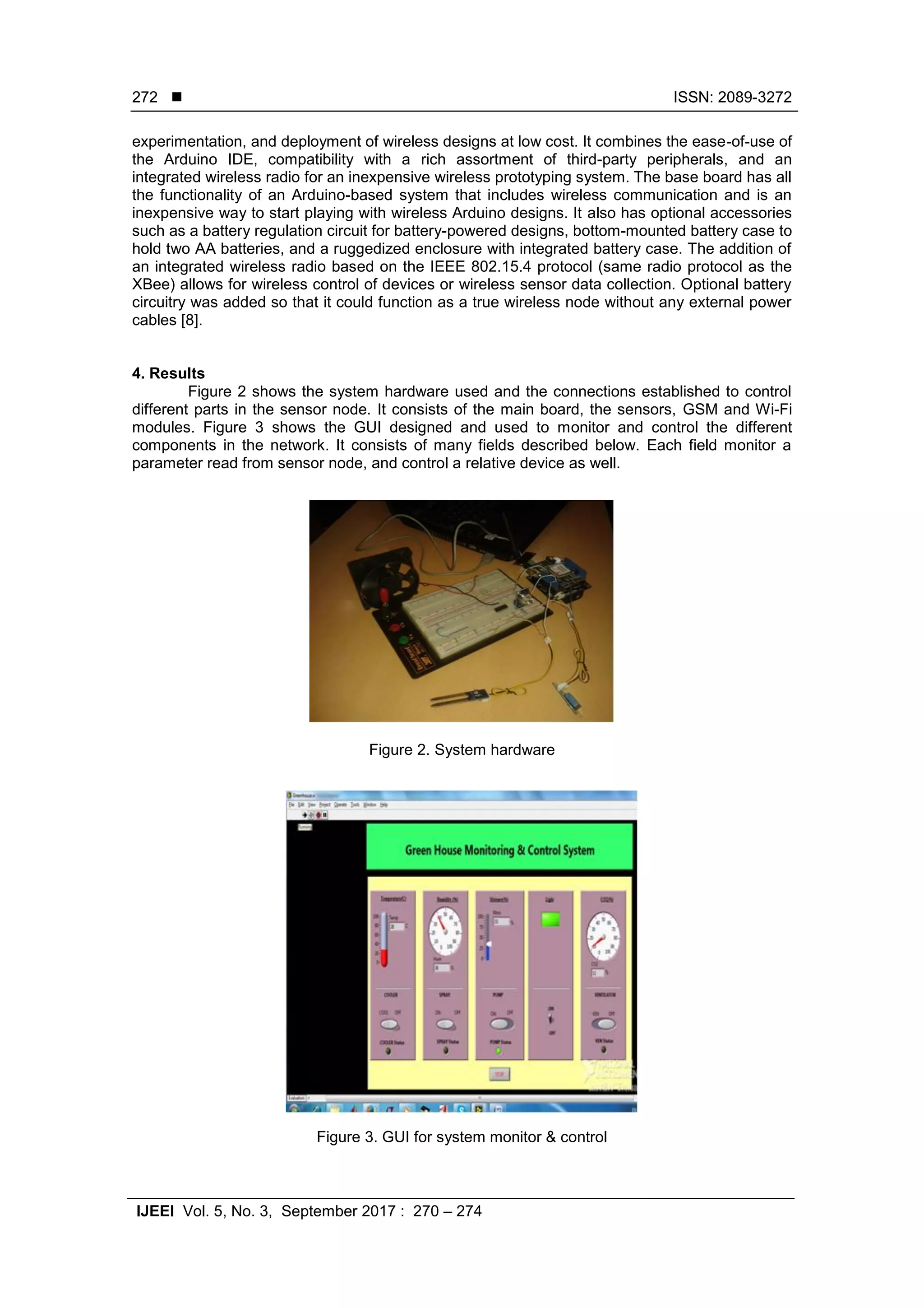 Development Of A Wireless Sensors Network For Greenhouse Monitoring And