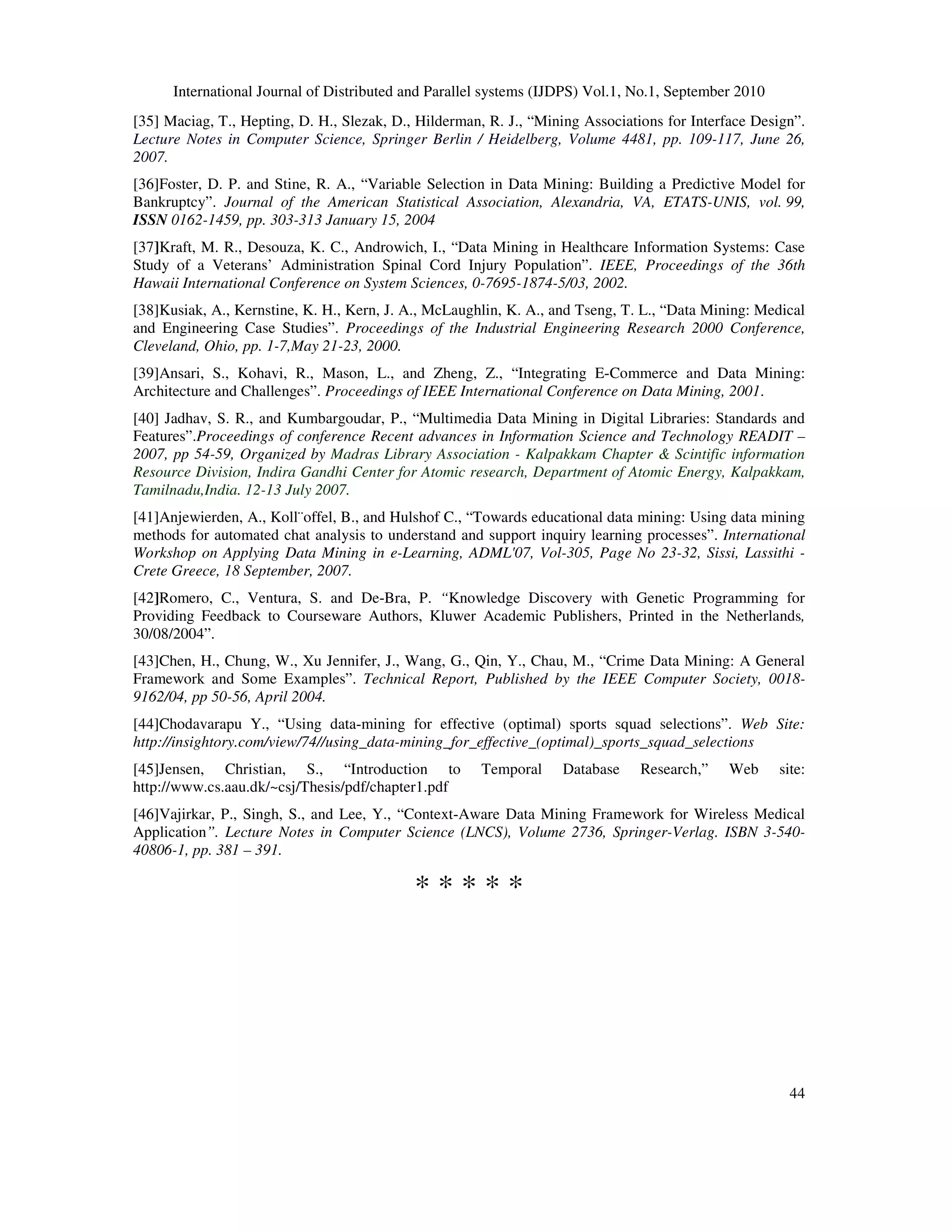 Data Mining System and Applications: A Review | PDF | Databases | Computer Software and Applications