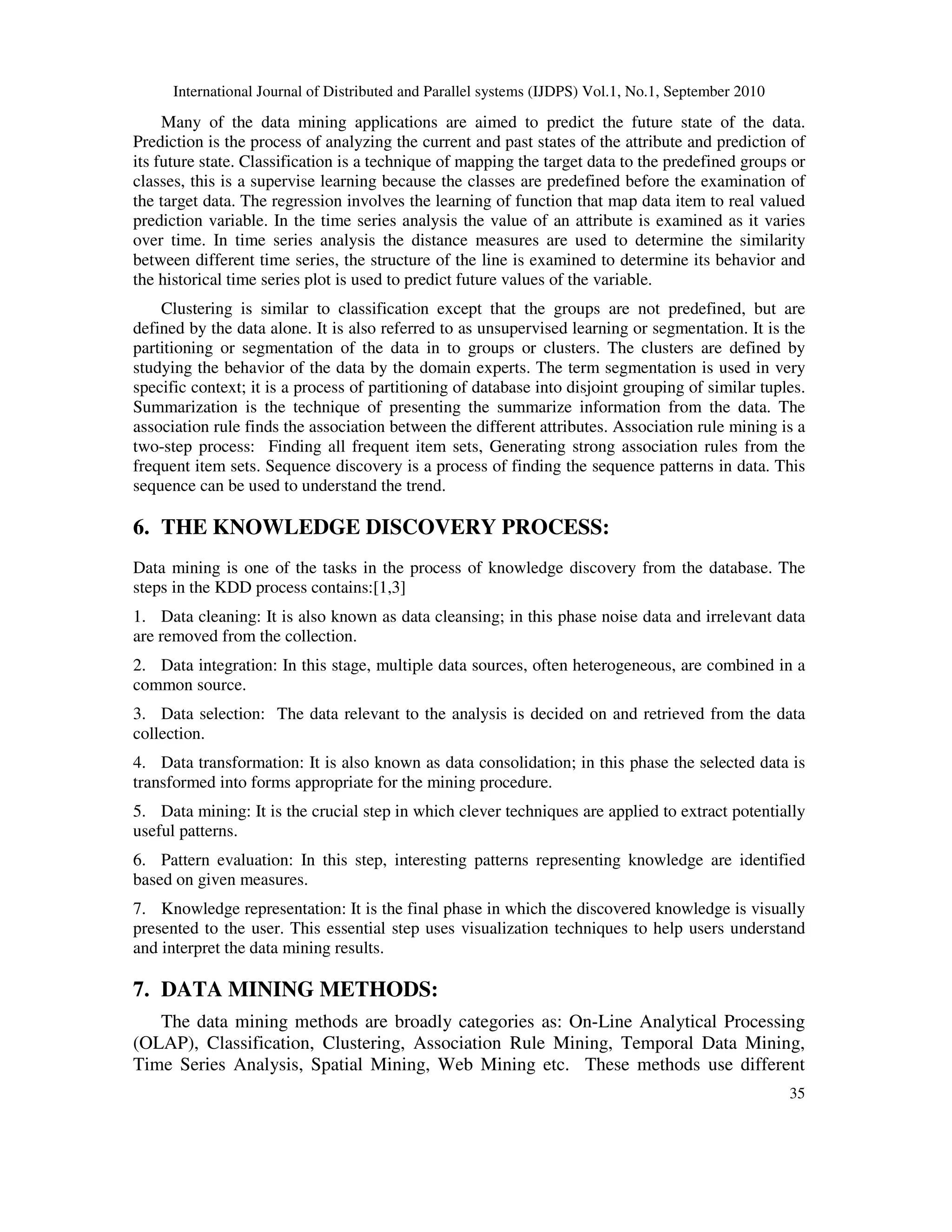 Data Mining System And Applications A Review Pdf Databases Computer Software And Applications