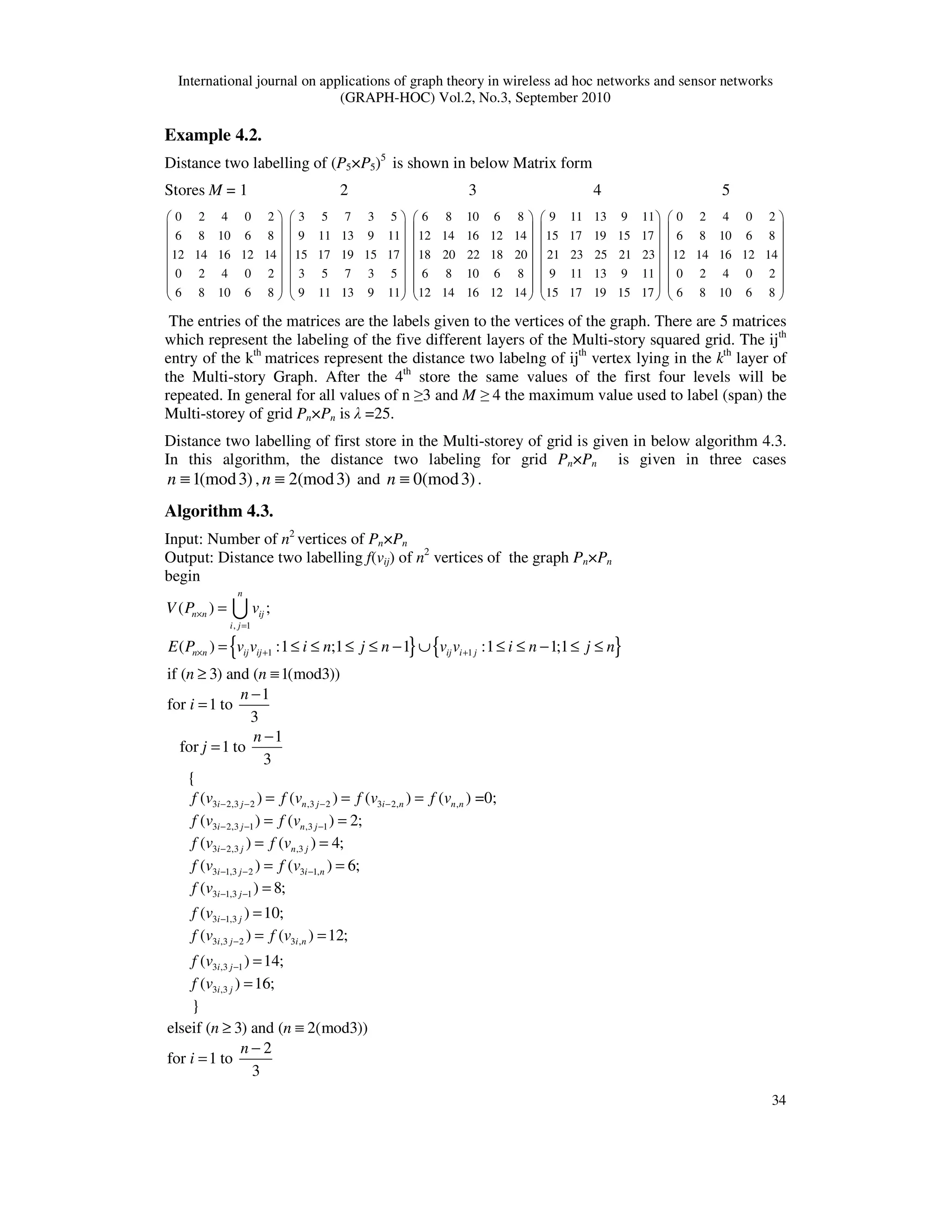DISTANCE TWO LABELING FOR MULTI-STOREY GRAPHS | PDF