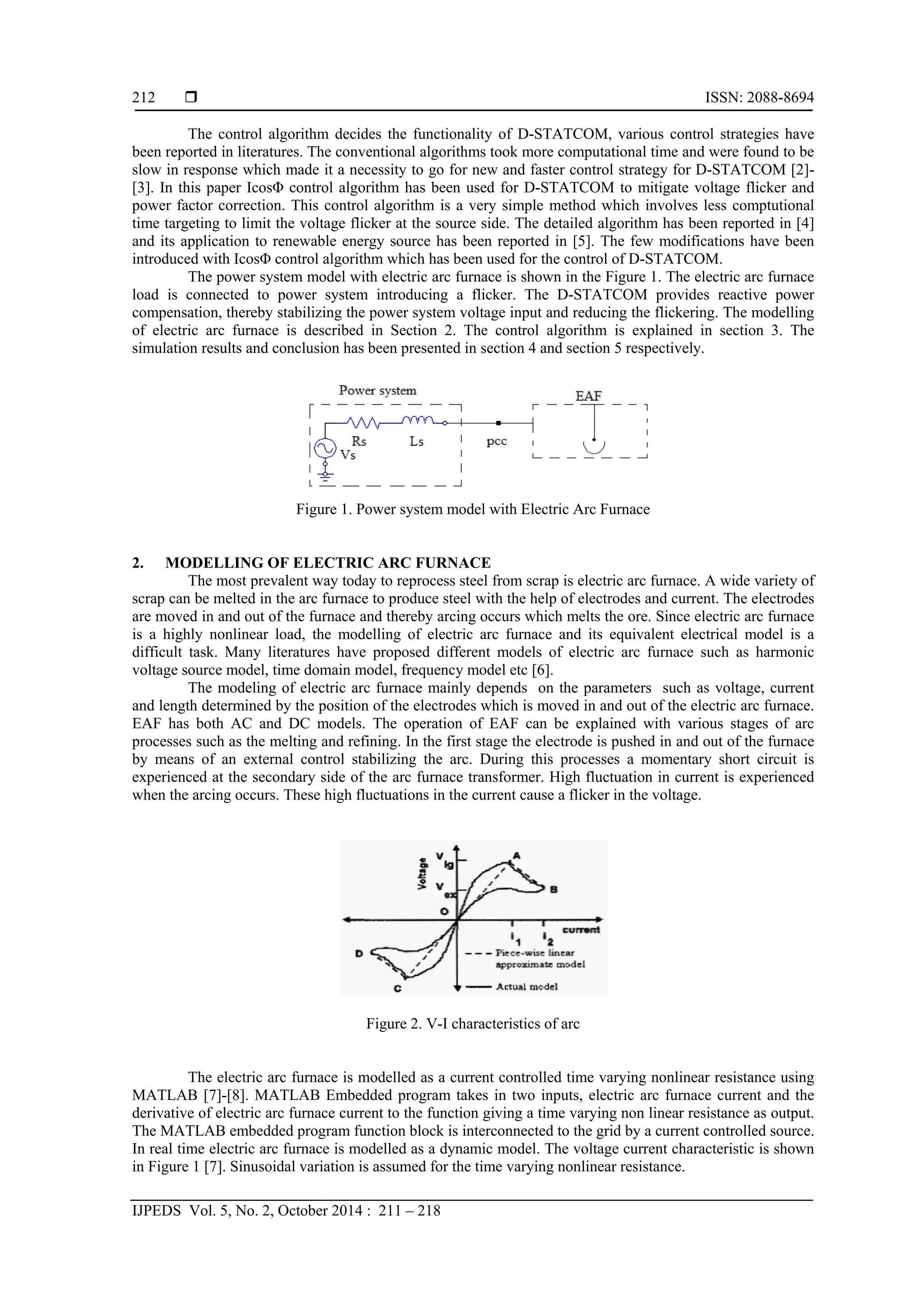 Voltage Flicker Mitigation in Electric Arc Furnace using D-STATCOM | PDF