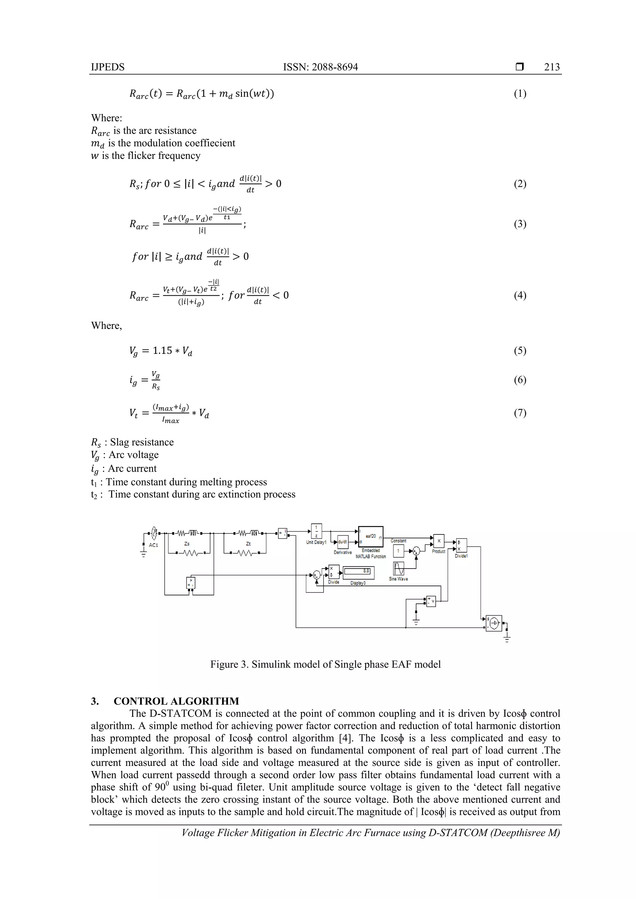 Voltage Flicker Mitigation in Electric Arc Furnace using D-STATCOM | PDF