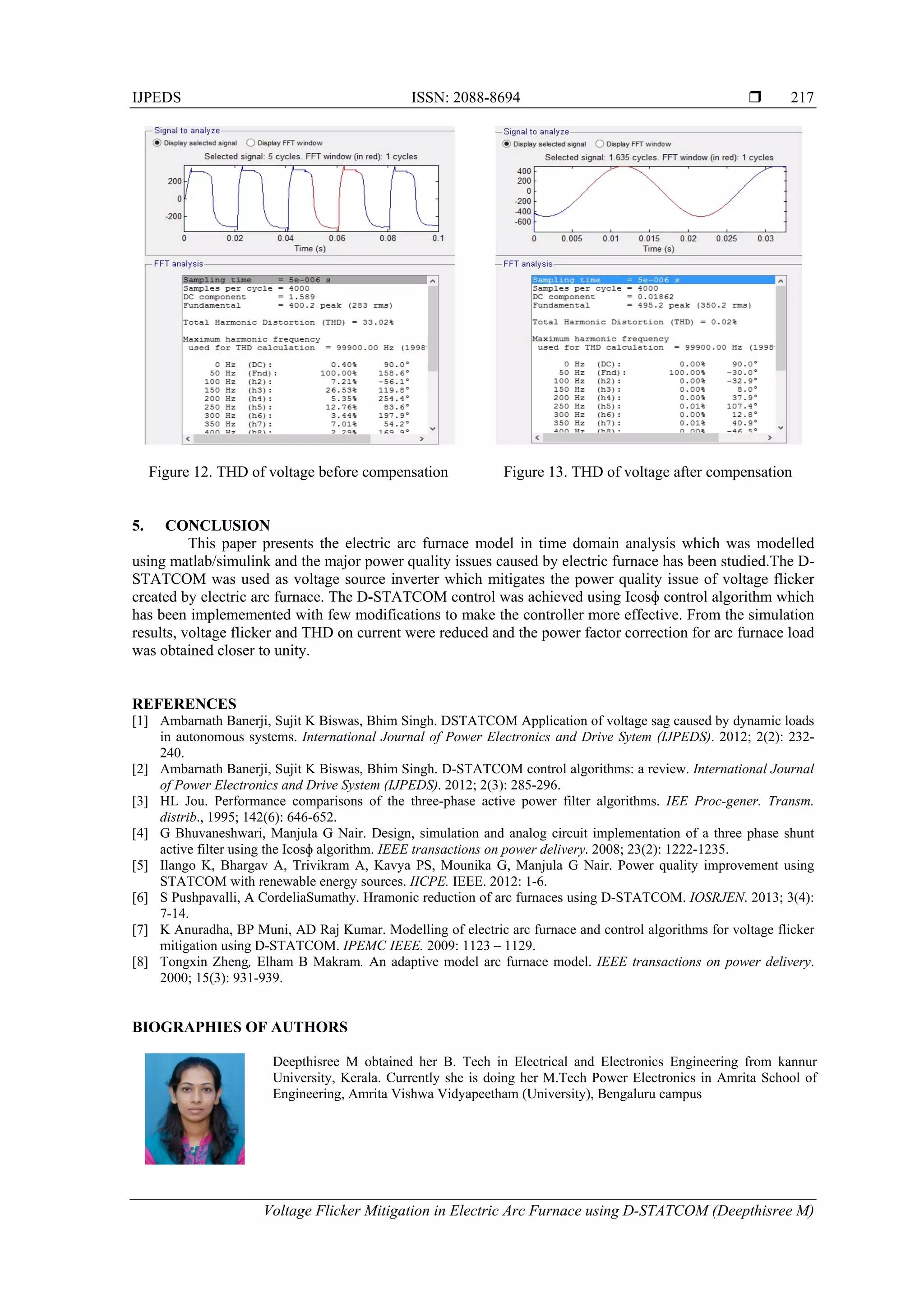 Voltage Flicker Mitigation in Electric Arc Furnace using D-STATCOM | PDF