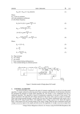 Voltage Flicker Mitigation in Electric Arc Furnace using D-STATCOM | PDF