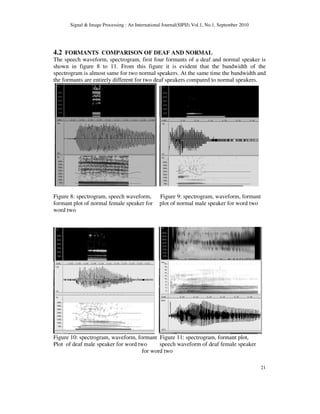 Deaf Speech Assessment Using Digital Processing Techniques | PDF