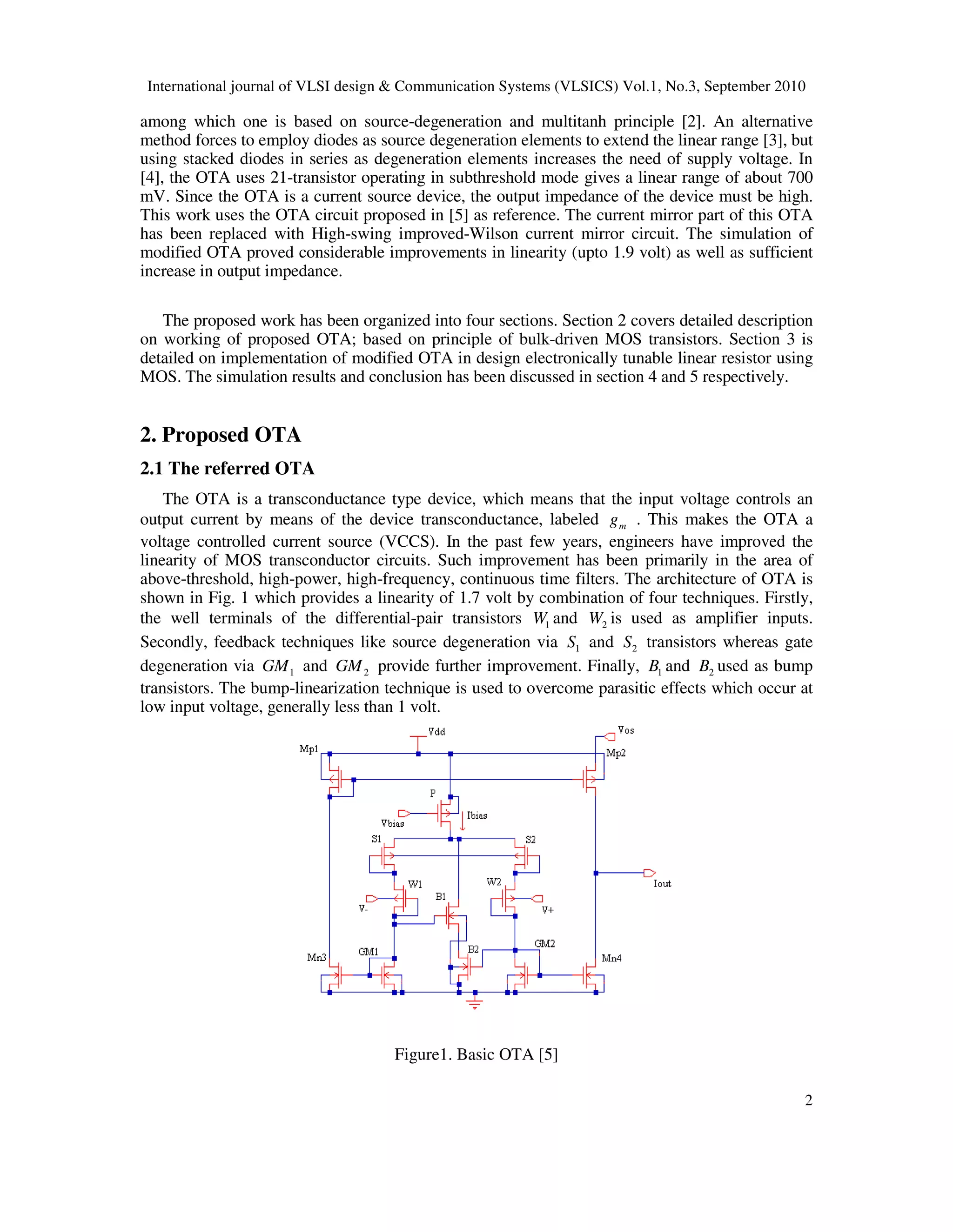 A High-Swing OTA with wide Linearity for design of self-tunable linear ...