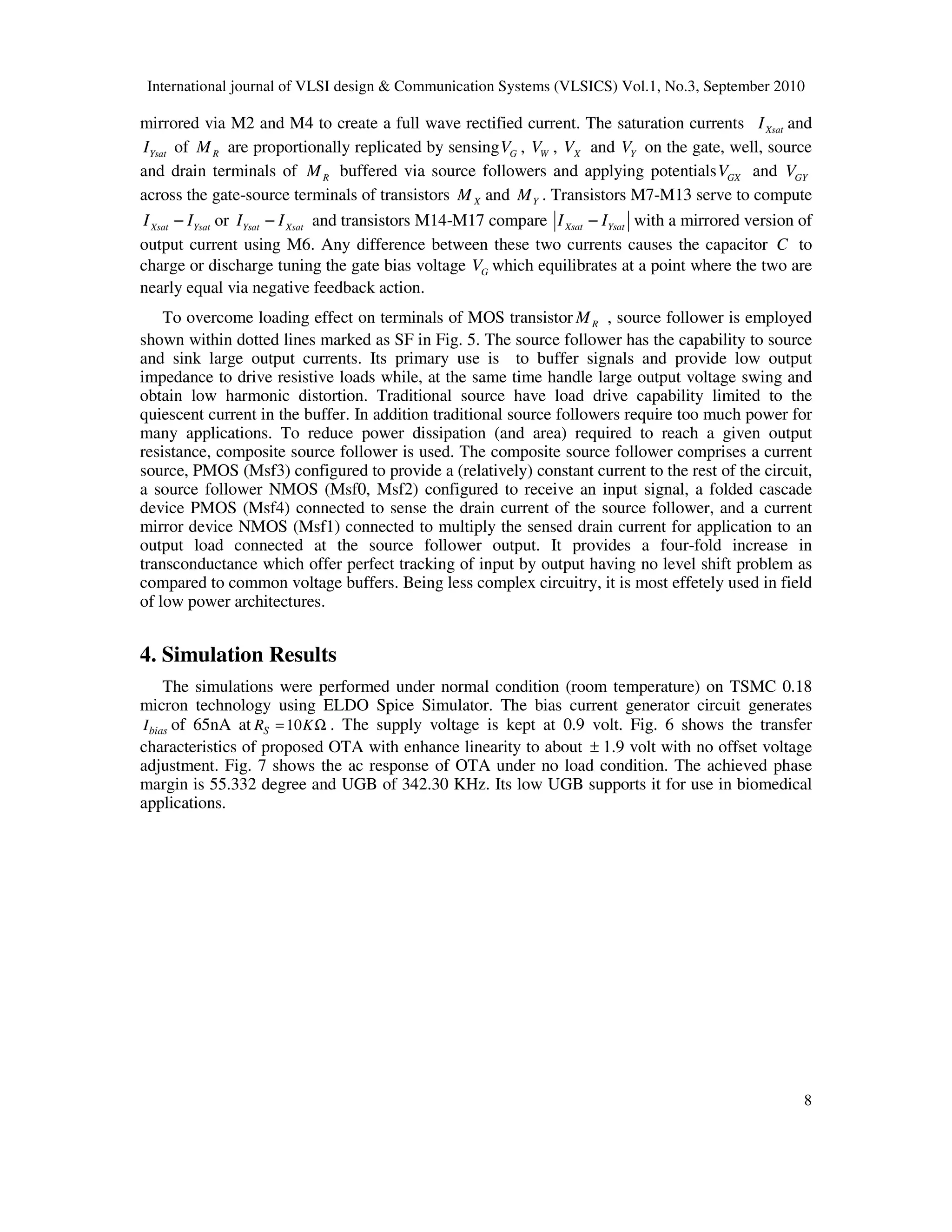 A High-Swing OTA with wide Linearity for design of self-tunable linear ...