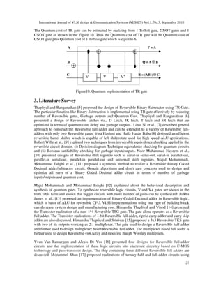 Low Power Reversible Parallel Binary Adder/Subtractor | PDF