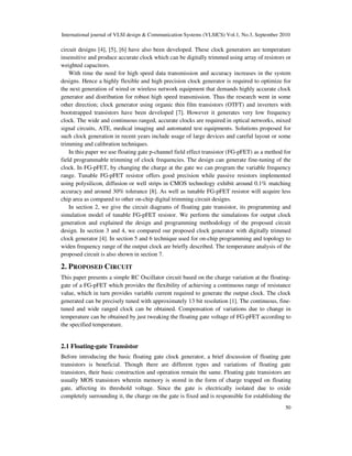 DESIGN OF A HIGH PRECISION, WIDE RANGED ANALOG CLOCK GENERATOR WITH ...