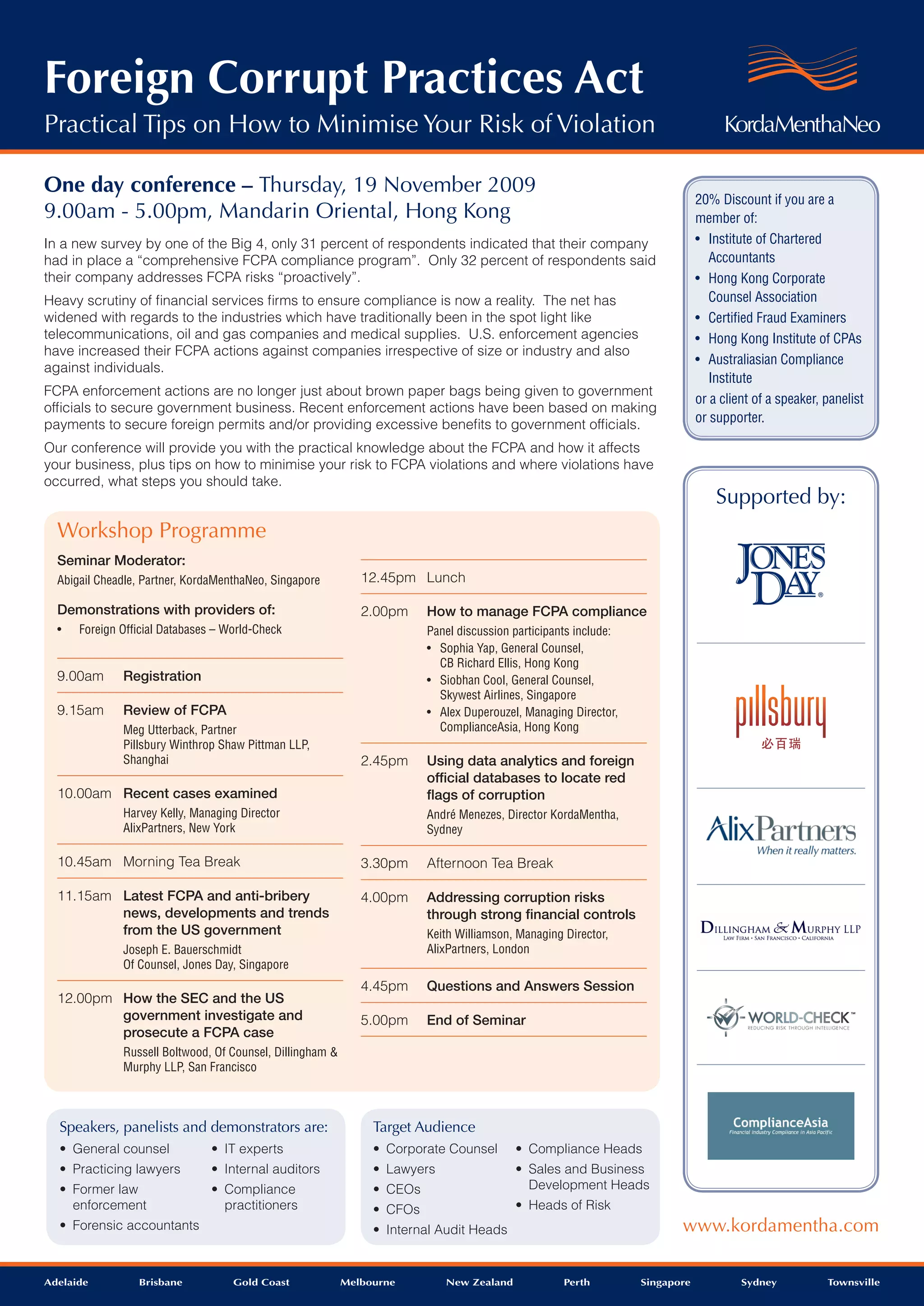 Korda Mentha FCPA Hong Kong Conference | PDF