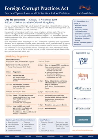 Korda Mentha FCPA Hong Kong Conference | PDF | Business Expos ...