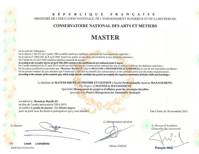 Master Certificate | PPT