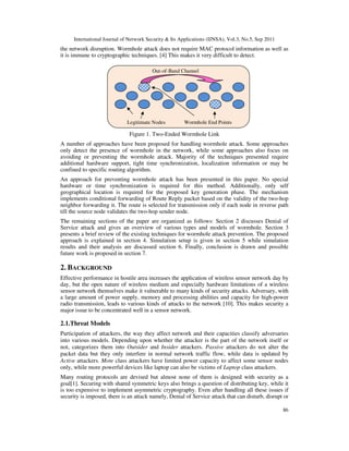 PREVENTION OF WORMHOLE ATTACK IN WIRELESS SENSOR NETWORK | PDF