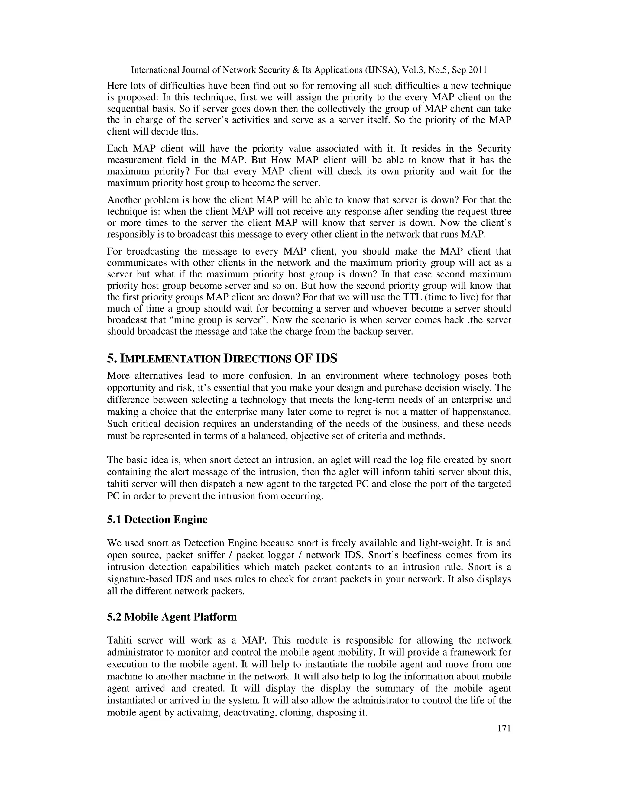 Architecture For Intrusion Detection System With Fault Tolerance Using Mobile Agent Pdf