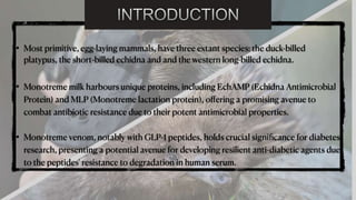 Monotreme alchemy : mystical milk and lethal elixir | PPT