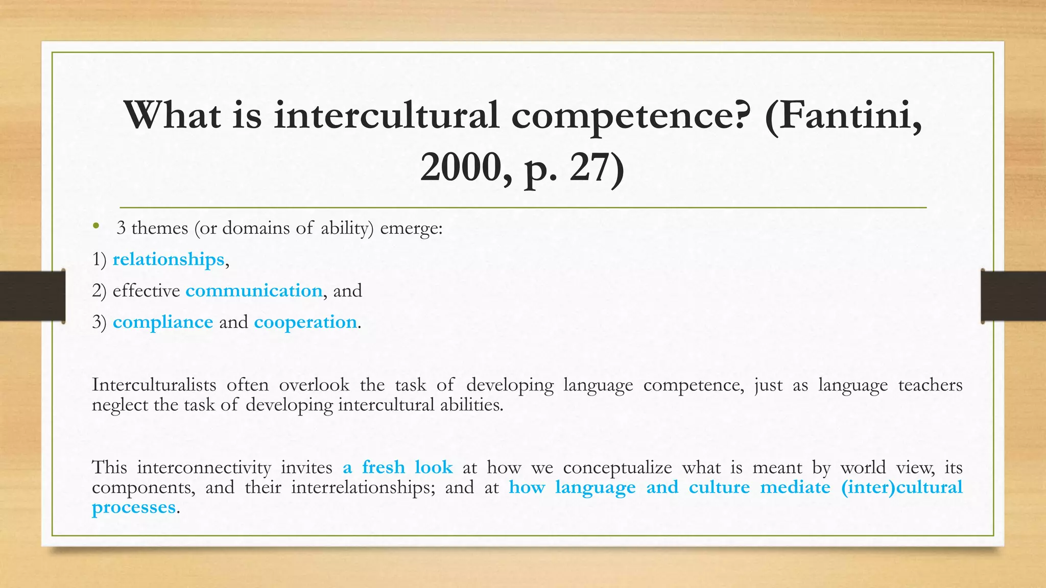 Developing intercultural competence | PPTX