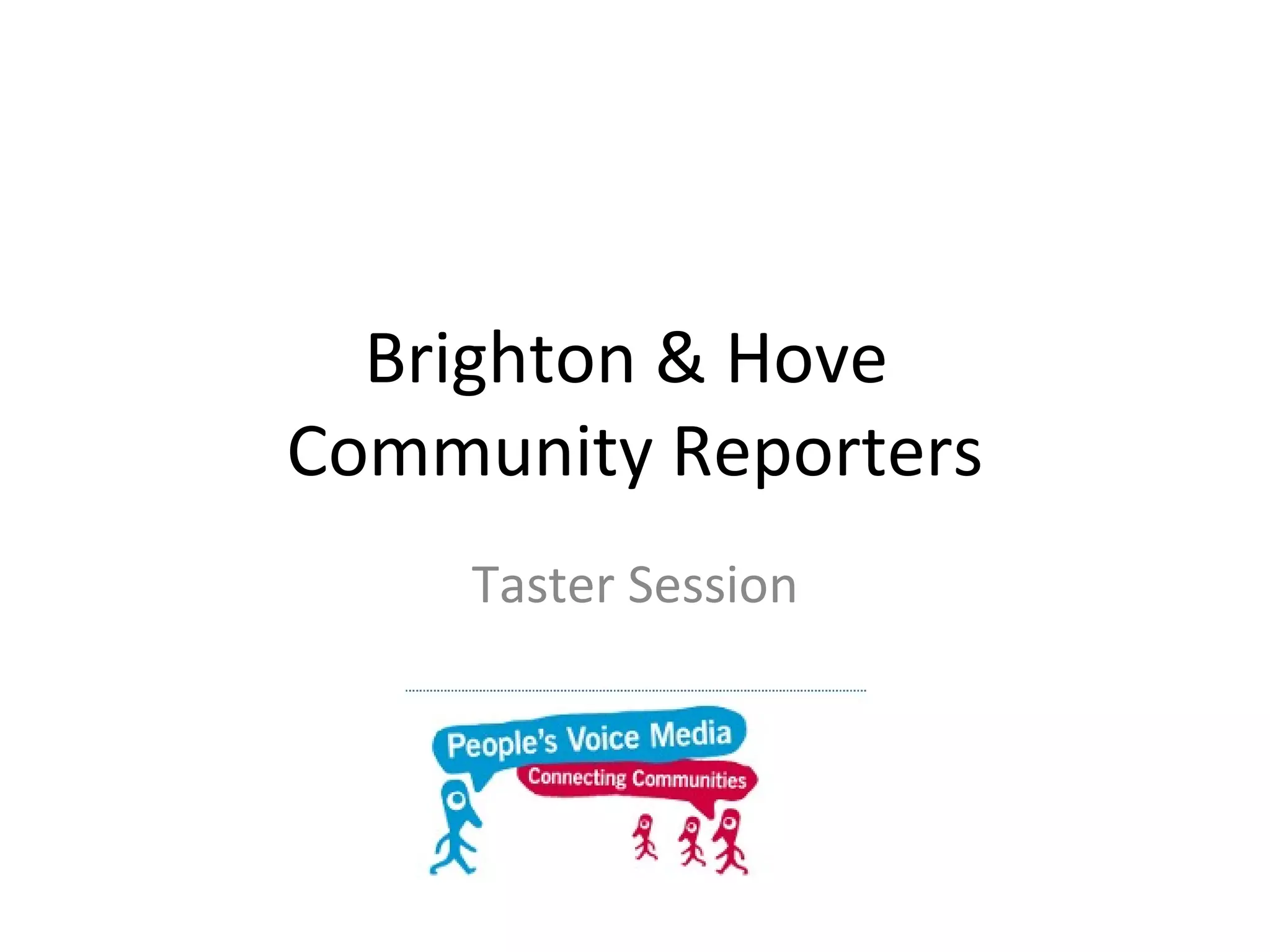 What is community reporting? | PPT
