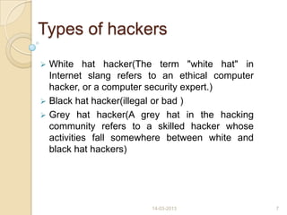 Black hat hackers | PPTX