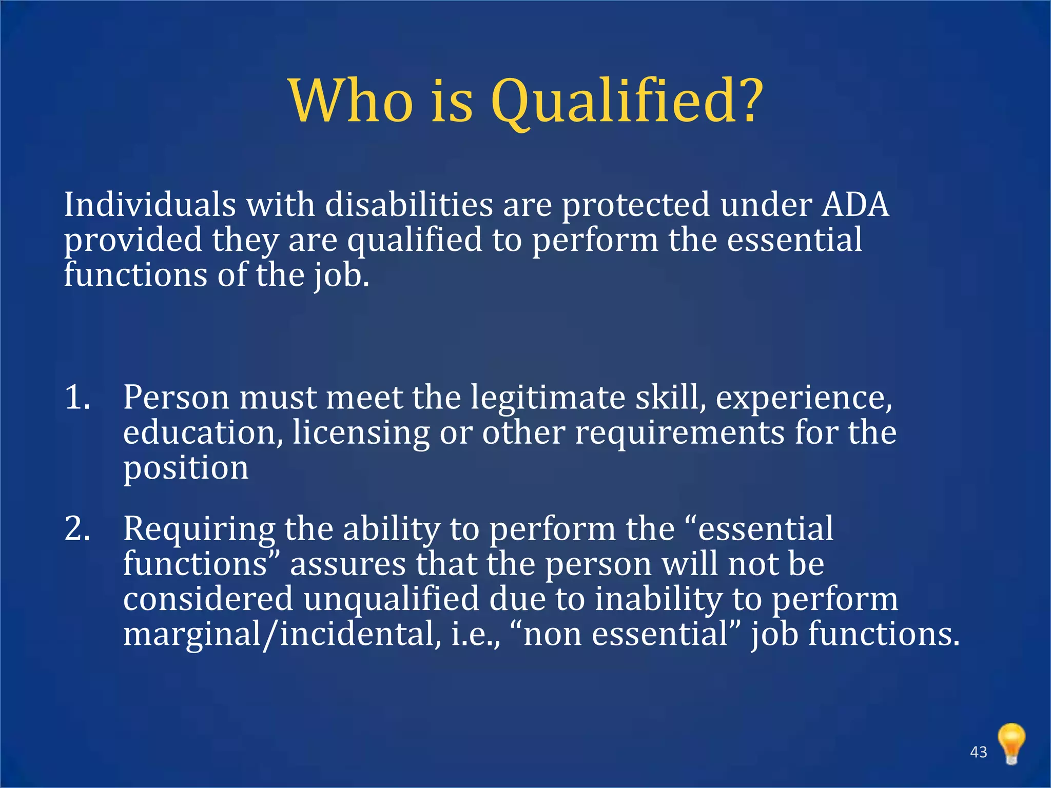 FMLA and ADA 101: What Every Manager Needs to Know | PPTX