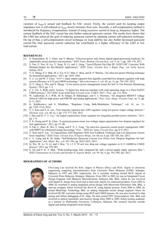 A low quiescent current low dropout voltage regulator with self ...