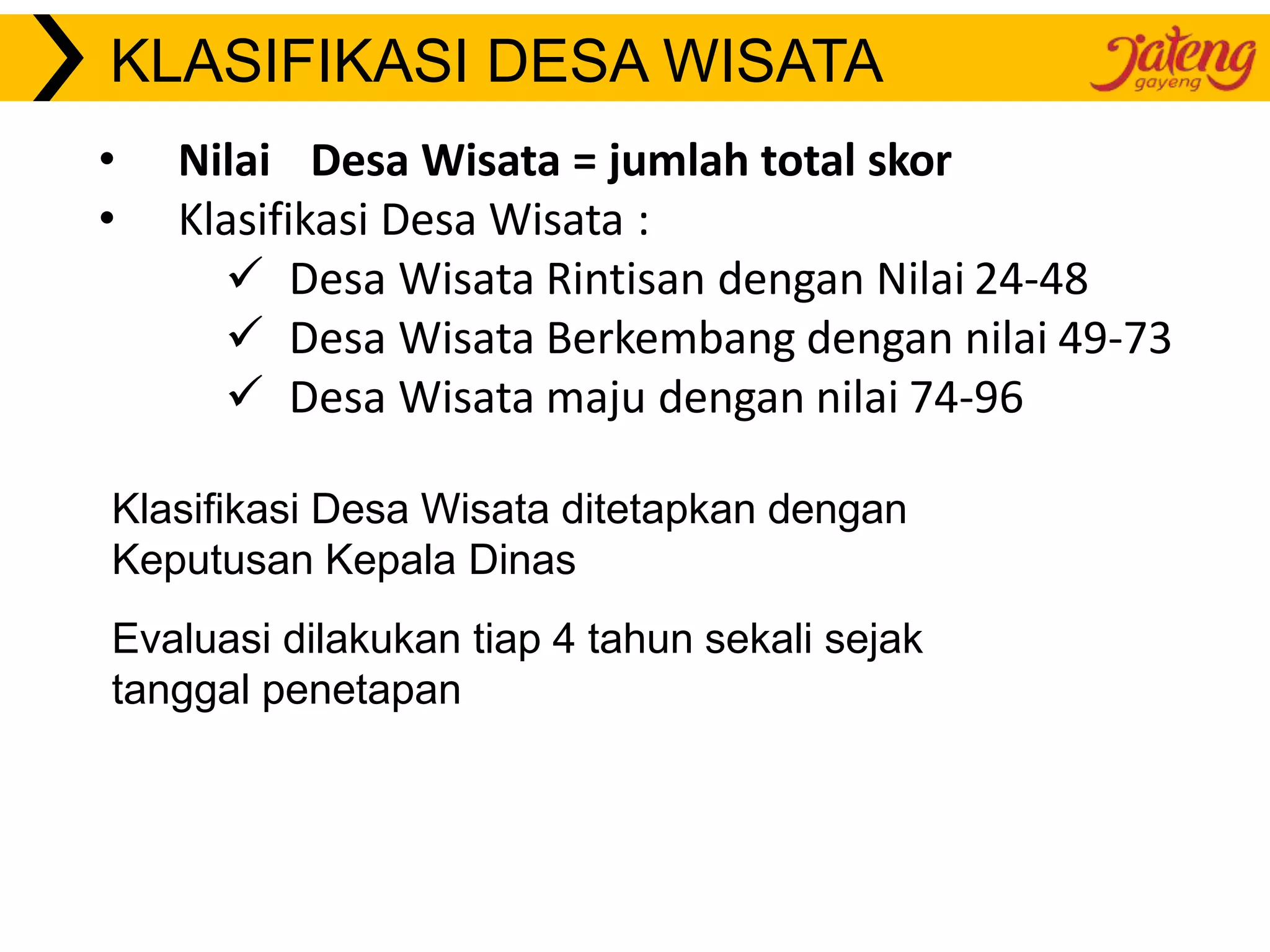 0913 tatacara penetapan desa wisata | PPTX