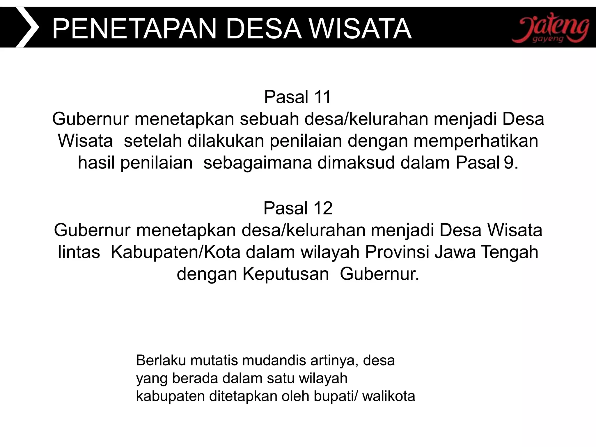 0913 tatacara penetapan desa wisata | PPTX