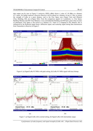 A performance of radio frequency and signal strength of LoRa with BME280 sensor | PDF | Internet ...