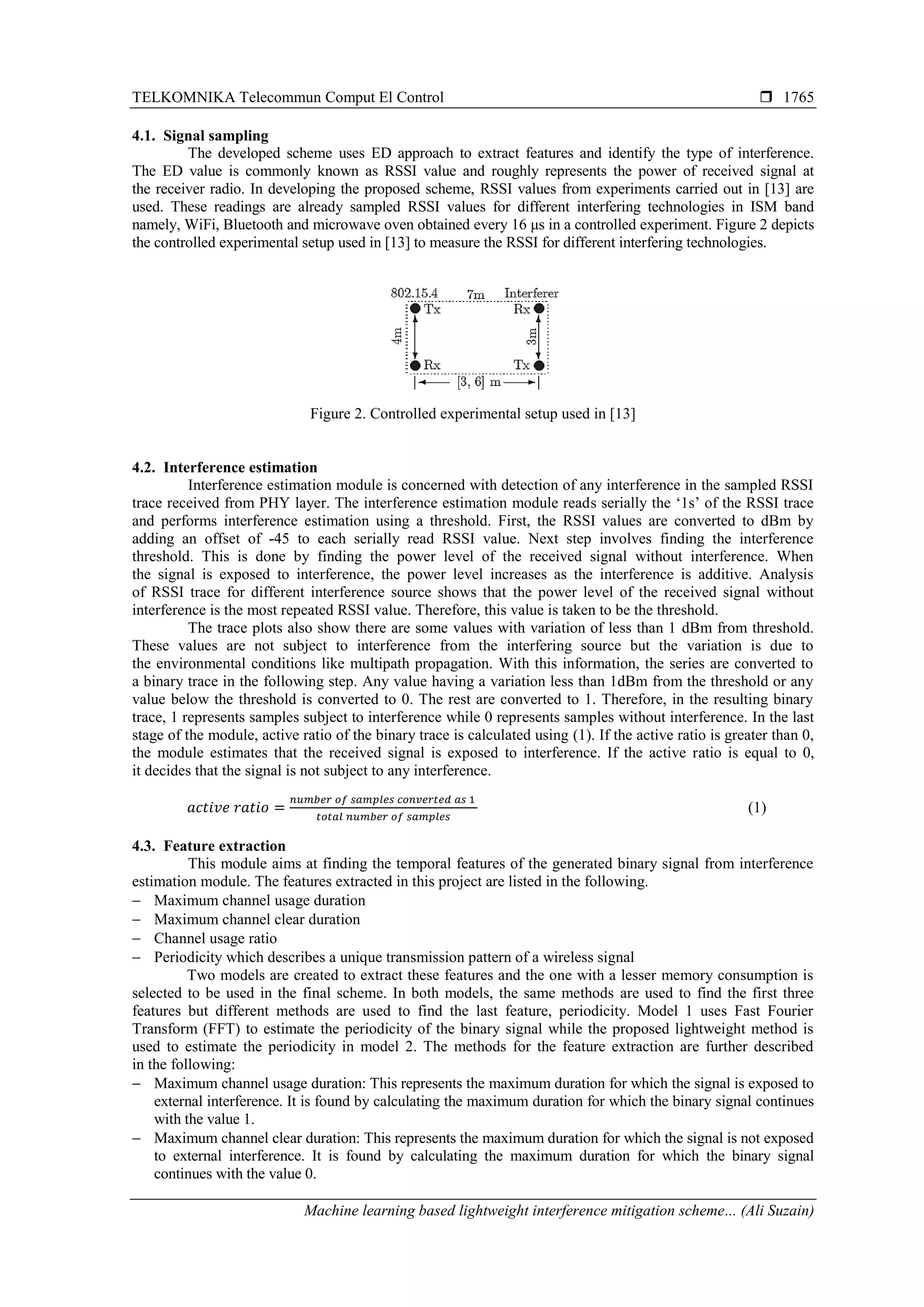 Machine learning based lightweight interference mitigation scheme for wireless sensor network | PDF