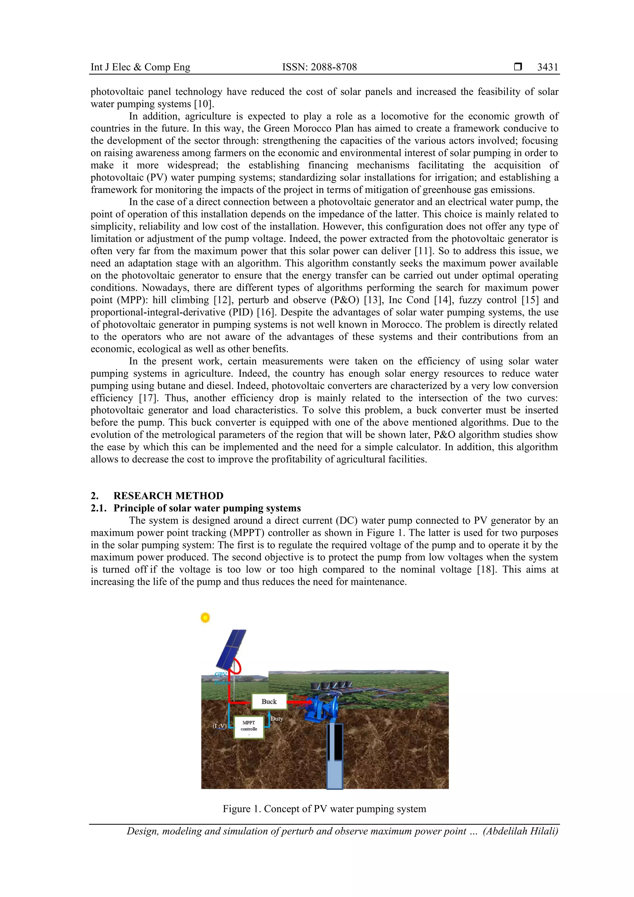 Design, modeling and simulation of perturb and observe maximum power point tracking for a ...