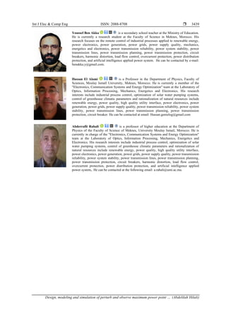 Design, modeling and simulation of perturb and observe maximum power point tracking for a ...