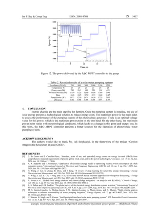 Design, modeling and simulation of perturb and observe maximum power point tracking for a ...