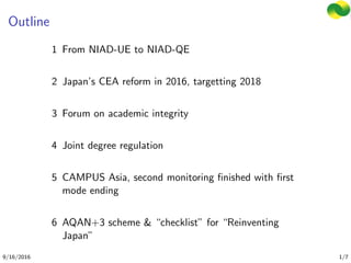 Japan's third phase of quality assurance in the context of ...