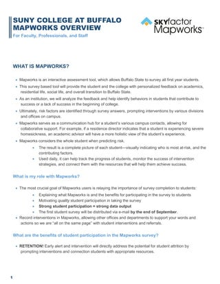 MAPWORKS ONE-SHEET | PDF | College Education | Education